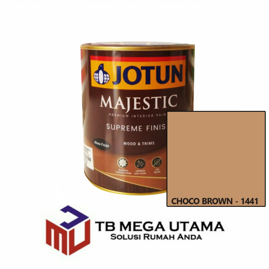 Jotun Majestic Supreme Finish 1441 Choco Brown 0,9 Liter | Cat Kayu Besi Interior | Lazada Indonesia