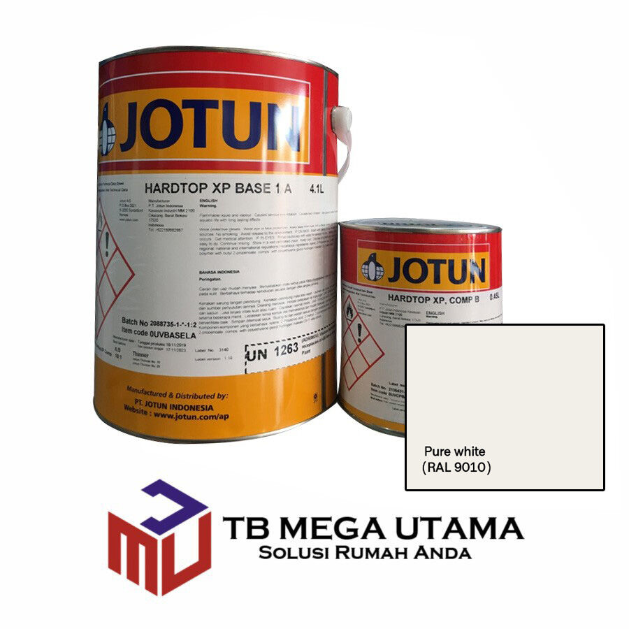 Jotun Hardtop XP - RAL 9010 Pure White Kemasan 5 Liter 2 Komponen | Cat ...