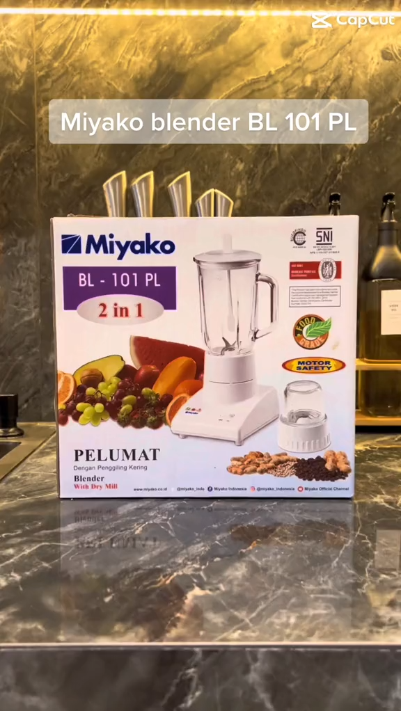 MIYAKO BL101PL Blender Plastik 2in1 Kapasitas 1 LIter Bergaransi Resmi ...