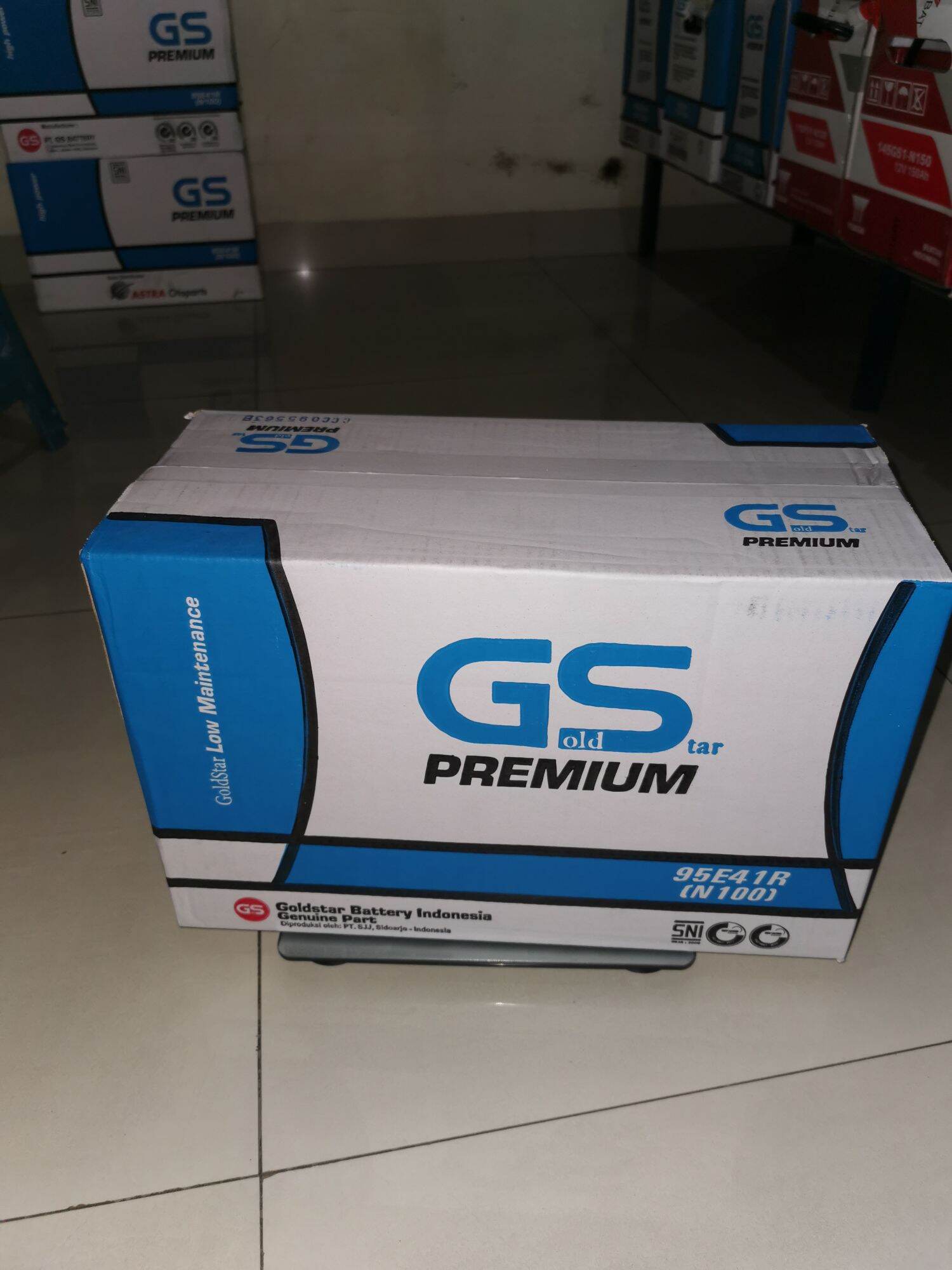 AKI BATERAI BASAH GS GOLDSTAR N100/95E41R 12V 100AH SOLAR PANEL TAFT ...