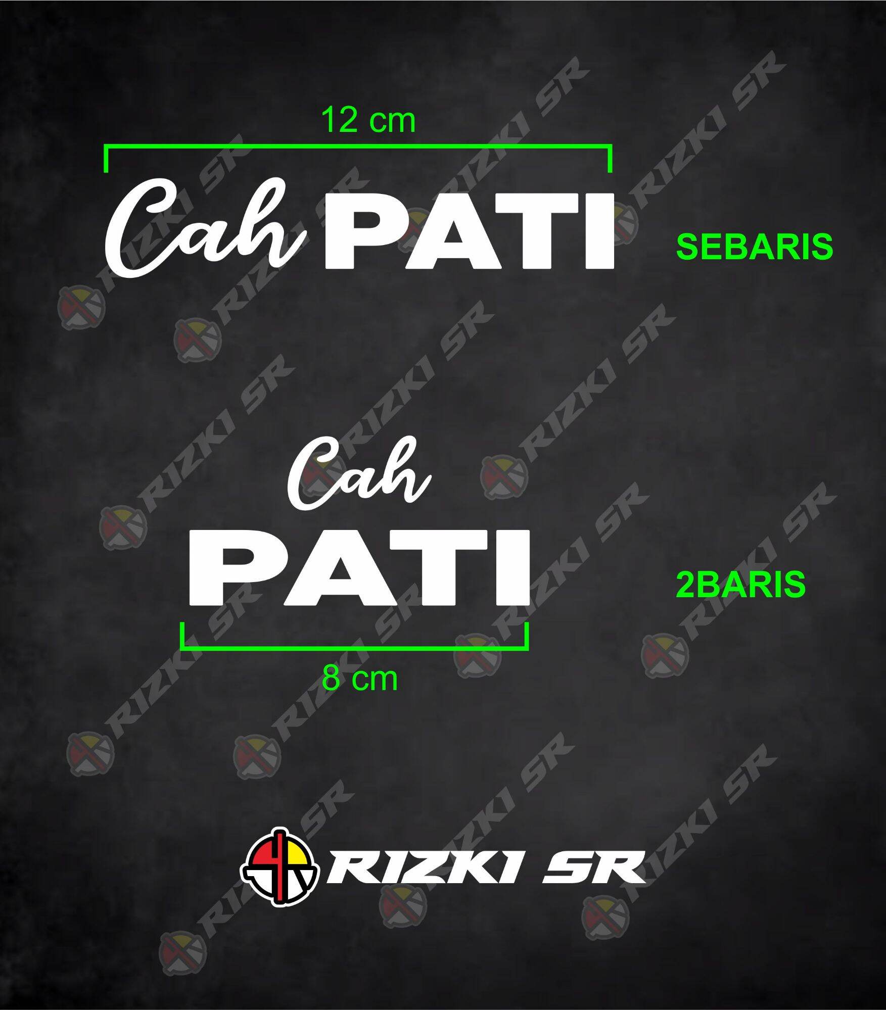stiker cah pati cutting motor kaca laptop helm vinil | Lazada Indonesia