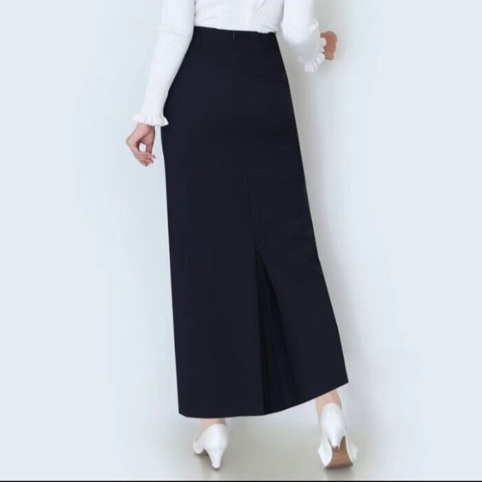 Rok hitam kerja panjang polos model A line formal kantor wanita ...