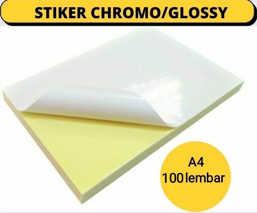 Kertas stiker Chromo/glossy A4 isi 100 lembar | Lazada Indonesia