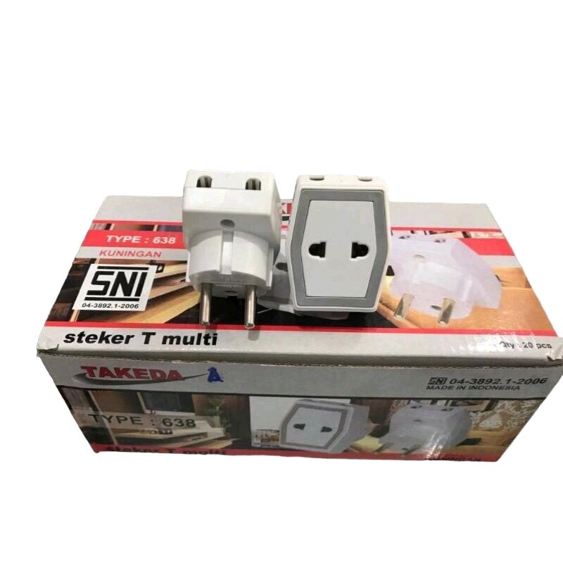 STEKER T MULTI TAKEDA TYPE 638 KUNINGAN SNI | Lazada Indonesia