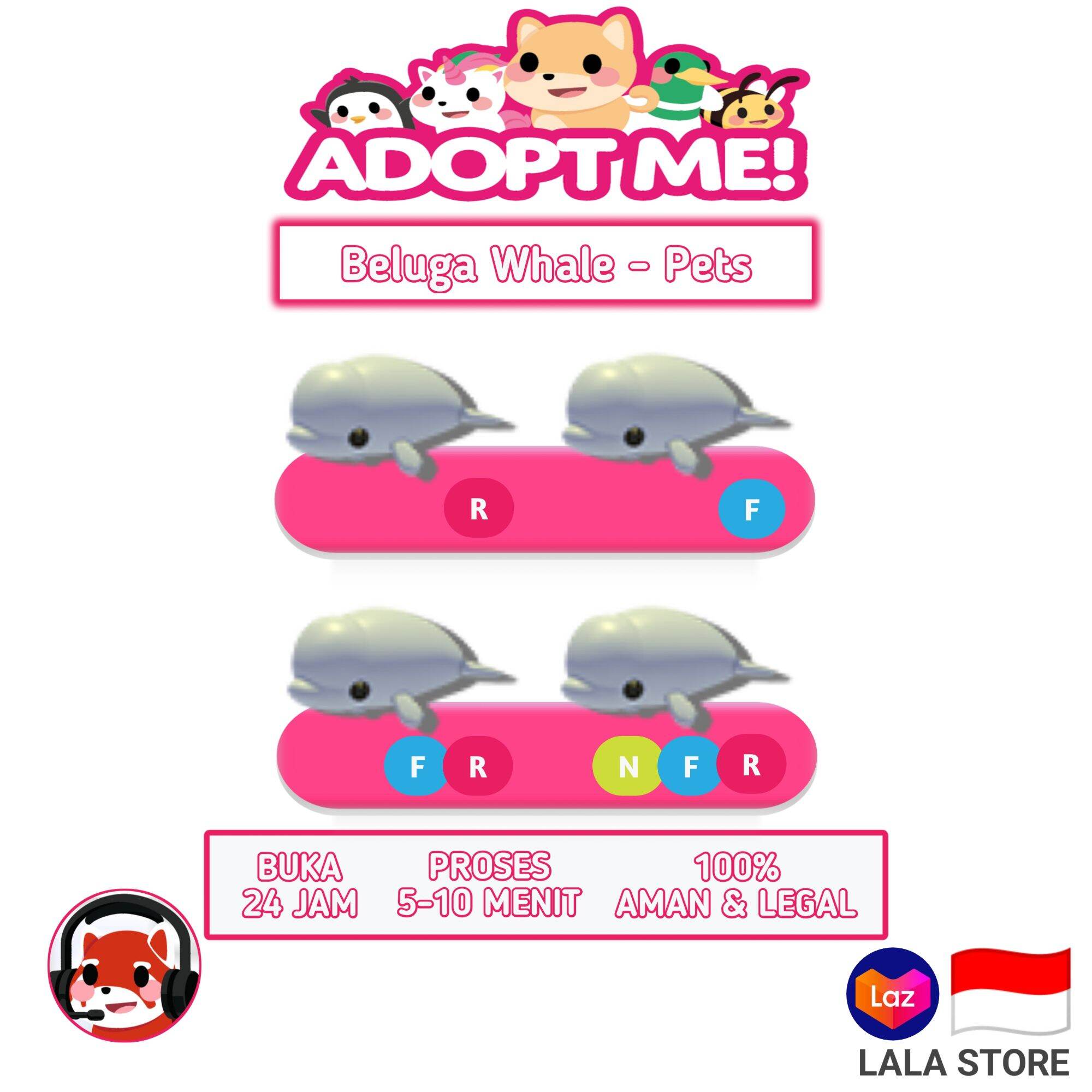 Adopt Me - Beluga Whale - Roblox | Lazada Indonesia
