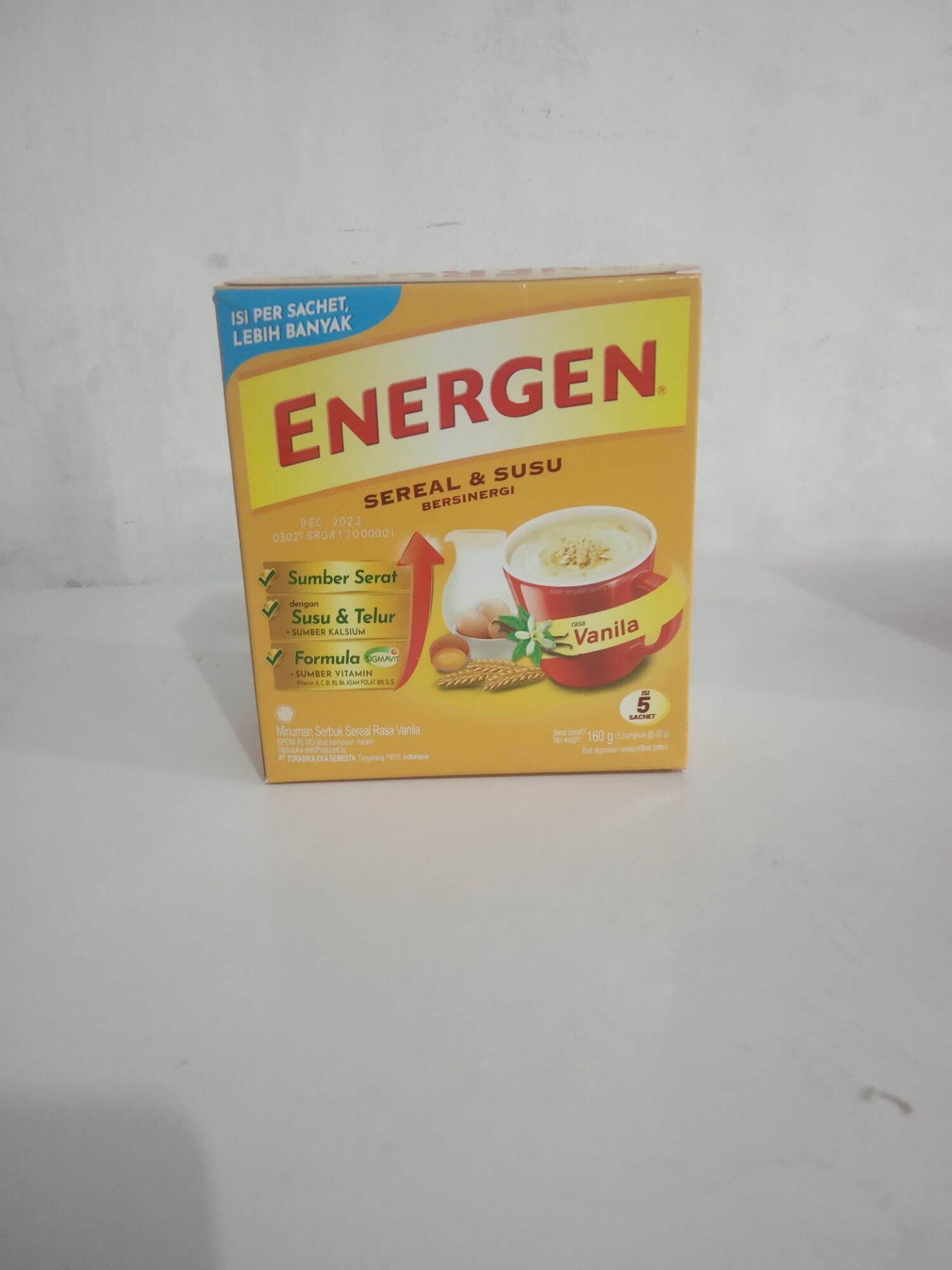 energen sereal & susu rasa vanila satu box isi 5 bungkus/ sachet ...