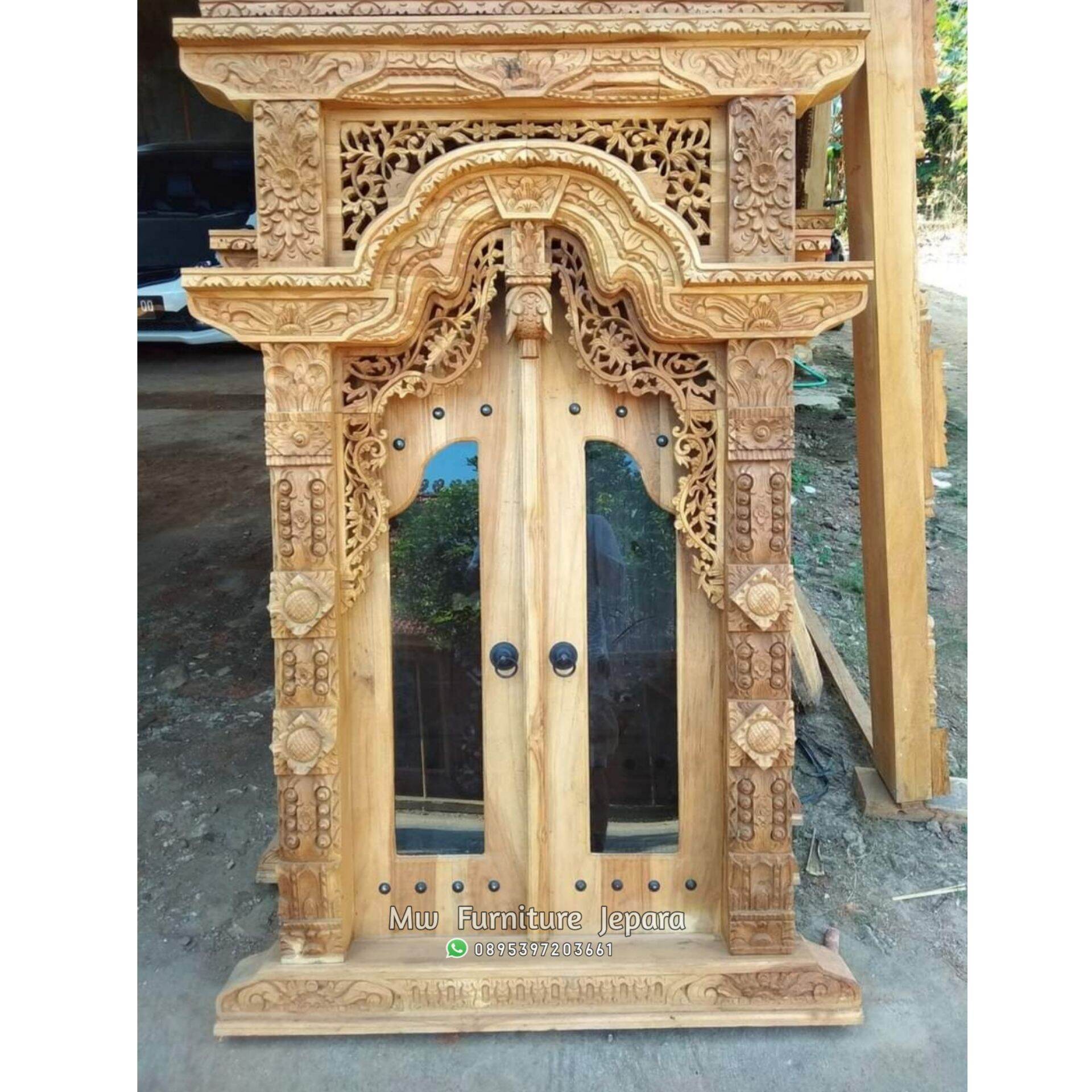 Jendela Ukir Jati Mentahan / Pintu Jendela Gebyok Ukuran 100x150cm ...