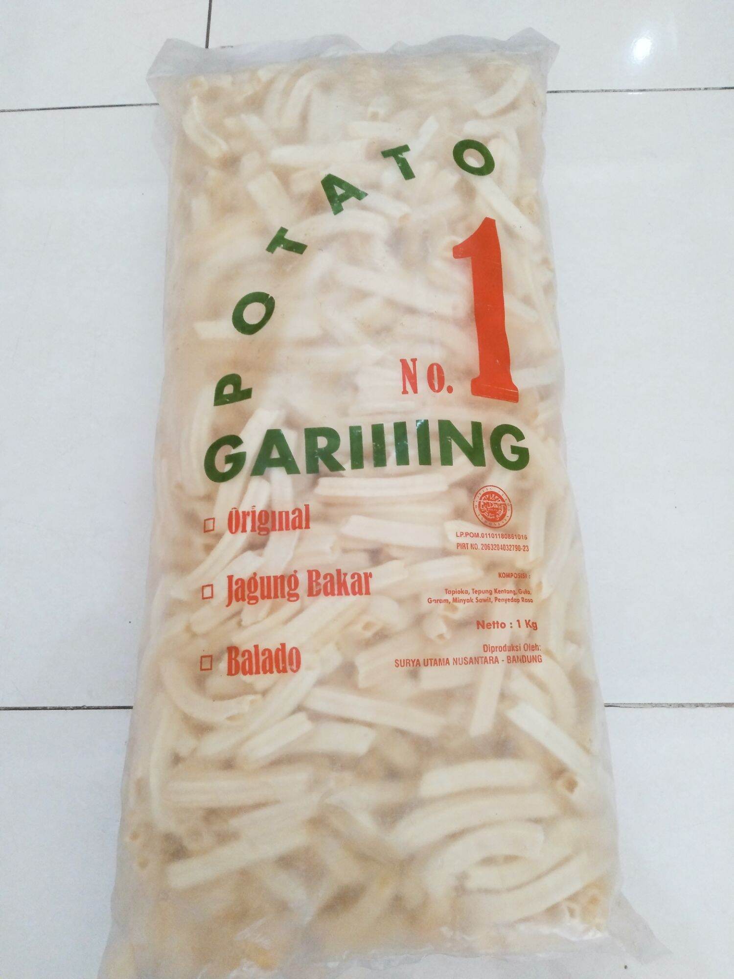 potato garing kemasan [ 1 kg ]kentang goreng original Balbala | chiki ...