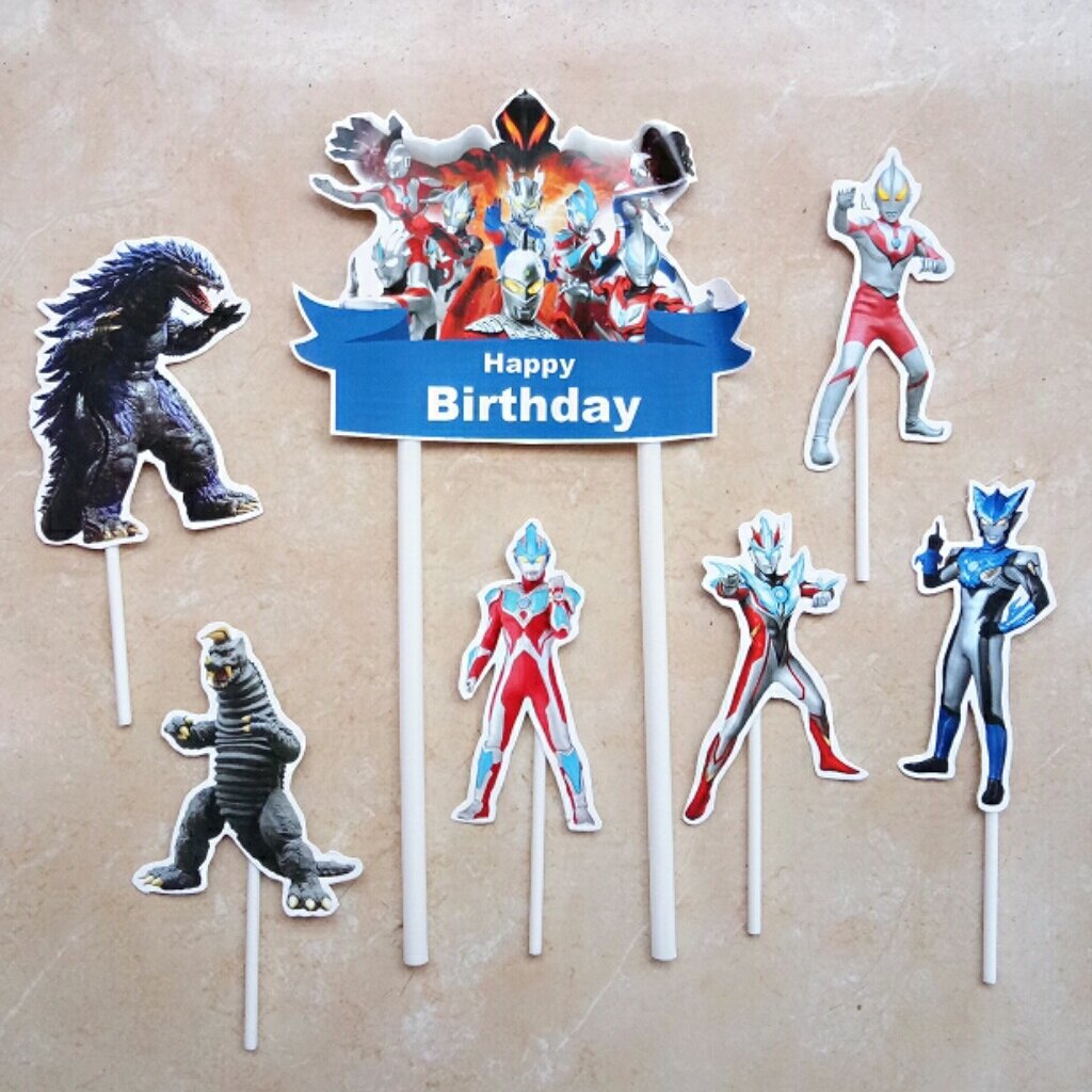 topper toper tusukan hiasan kue cake nasi tumpeng ulang tahun happy ...