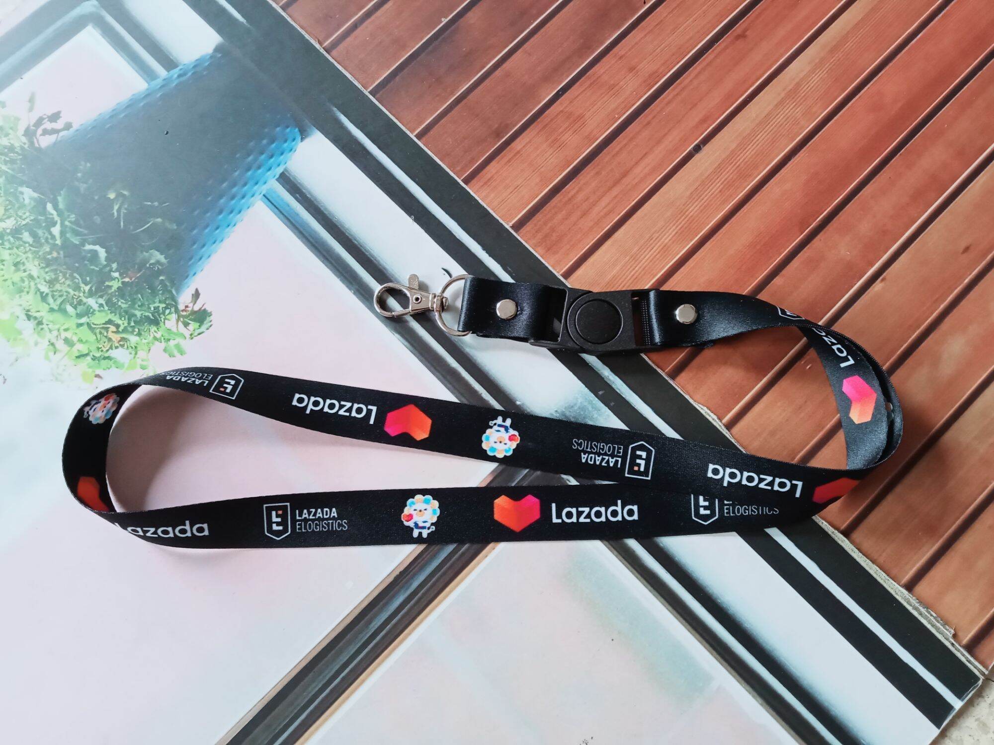 tali id card lanyard laz hitam | Lazada Indonesia
