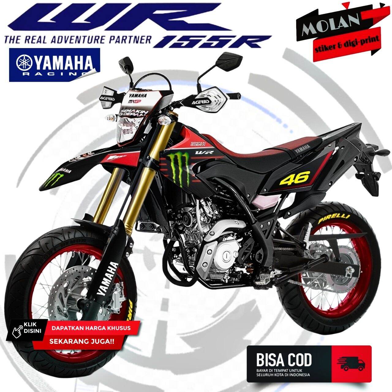 Decal Sticker Striping Variasi Fullbody Yamaha WR 155 R (BISA TAMBAH ...