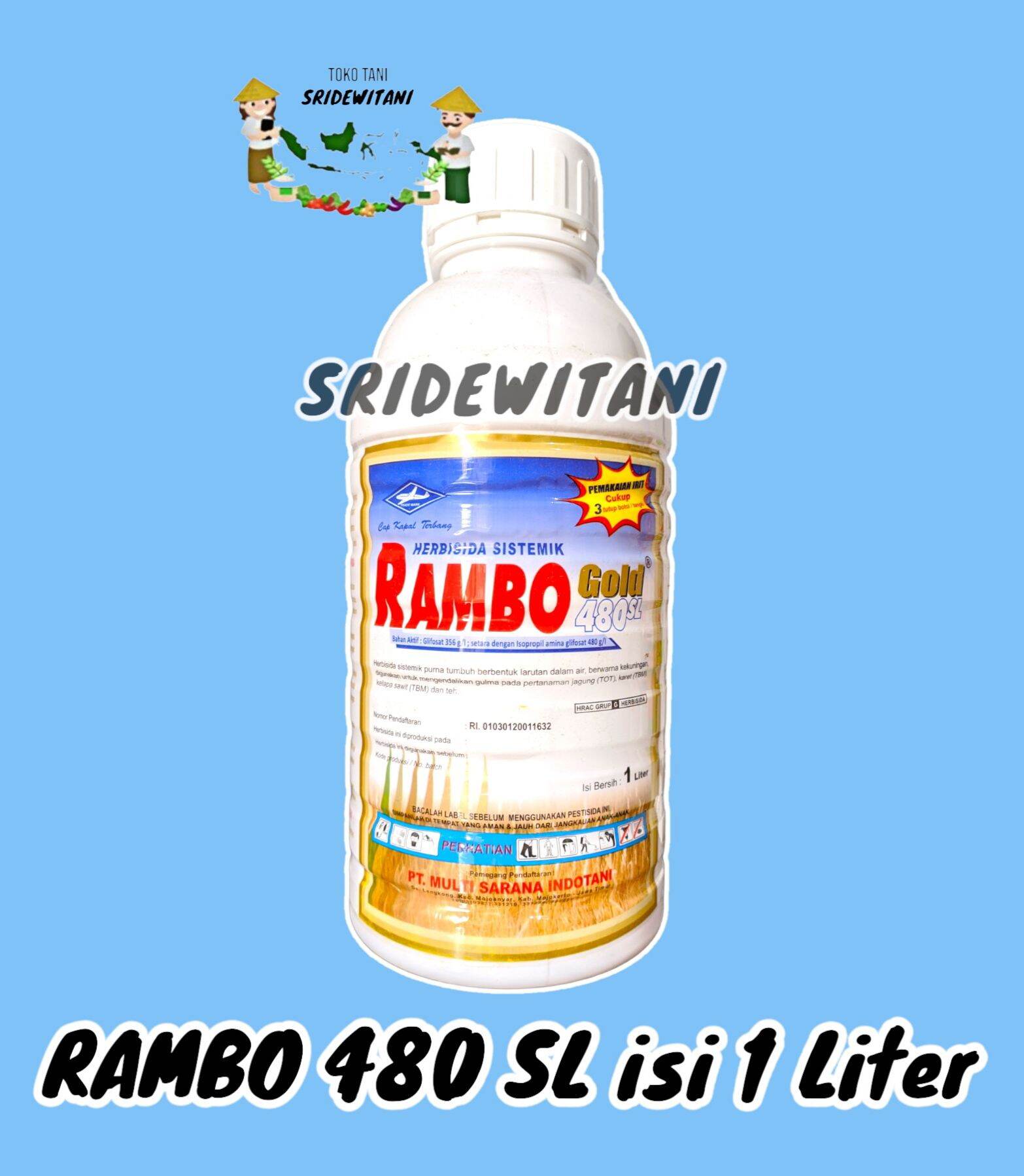 RAMBO 480 SL 1 LITER Obat Pembasmi Rumput Gulma Ampuh | Lazada Indonesia