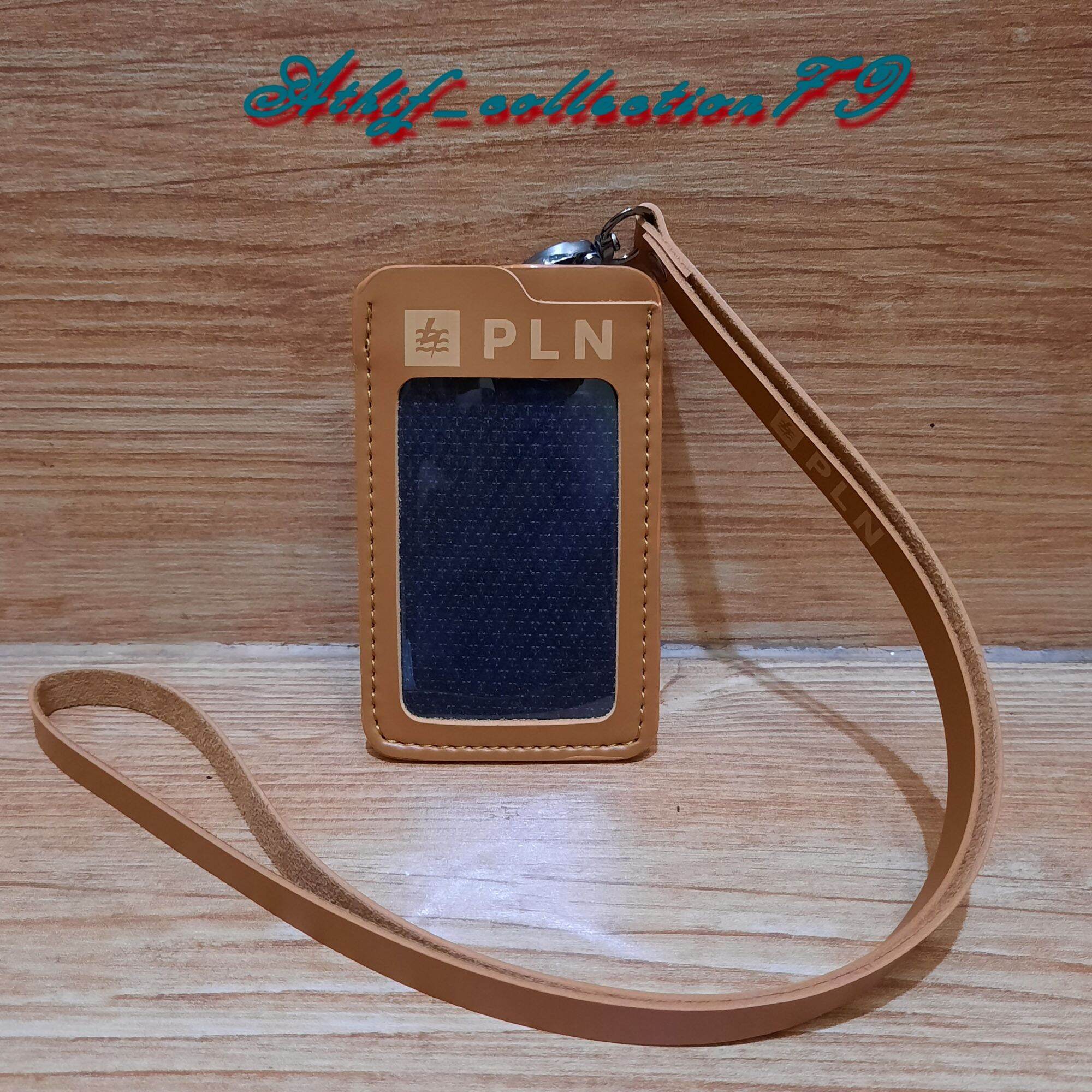 Tempat Id Card PLN Kulit Holder Id Card Kulit PLN Kalung | Lazada Indonesia