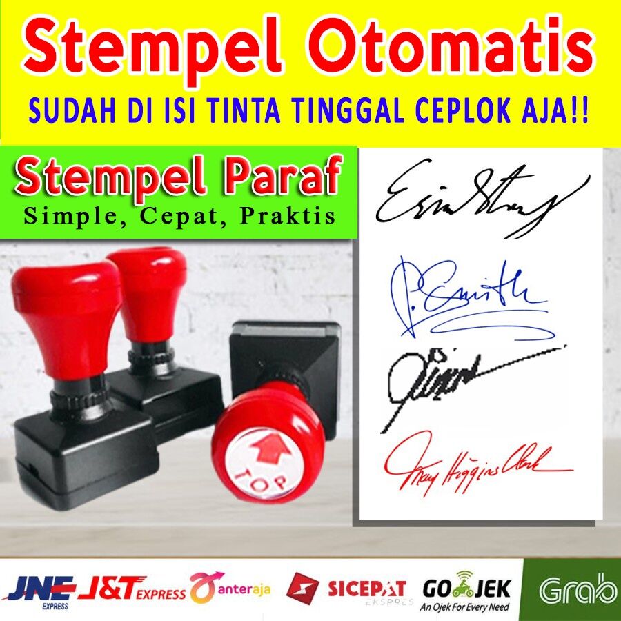 Stempel TTD / Stempel Tanda Tangan / Stempel Paraf custom | Lazada ...