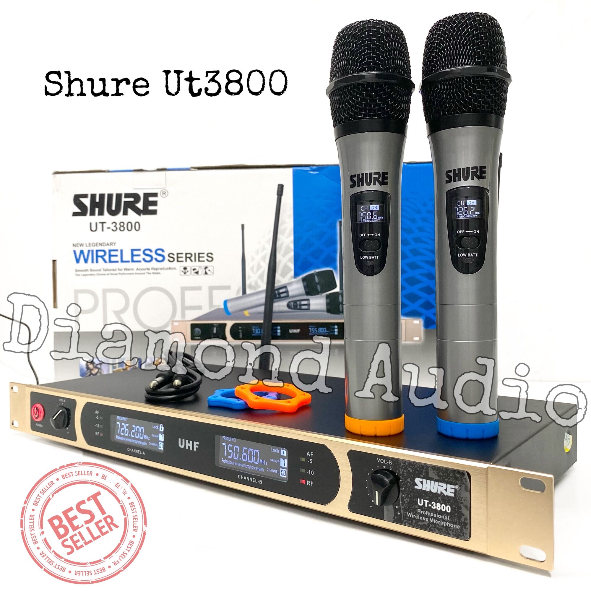Mic Wireless Shure Ut3800 Uhf Handheld Microphone Ut 3800 Free Ring Mic ...
