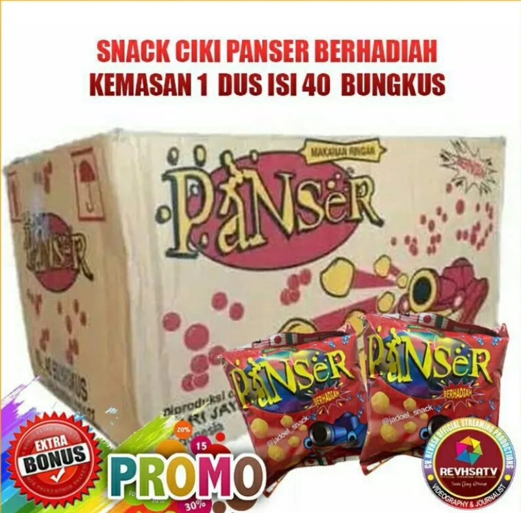 ( 1DUS ISI 40 PCS ) Snack Ciki PANSER MURAH!!! Enak / Renyah / Gurih ...