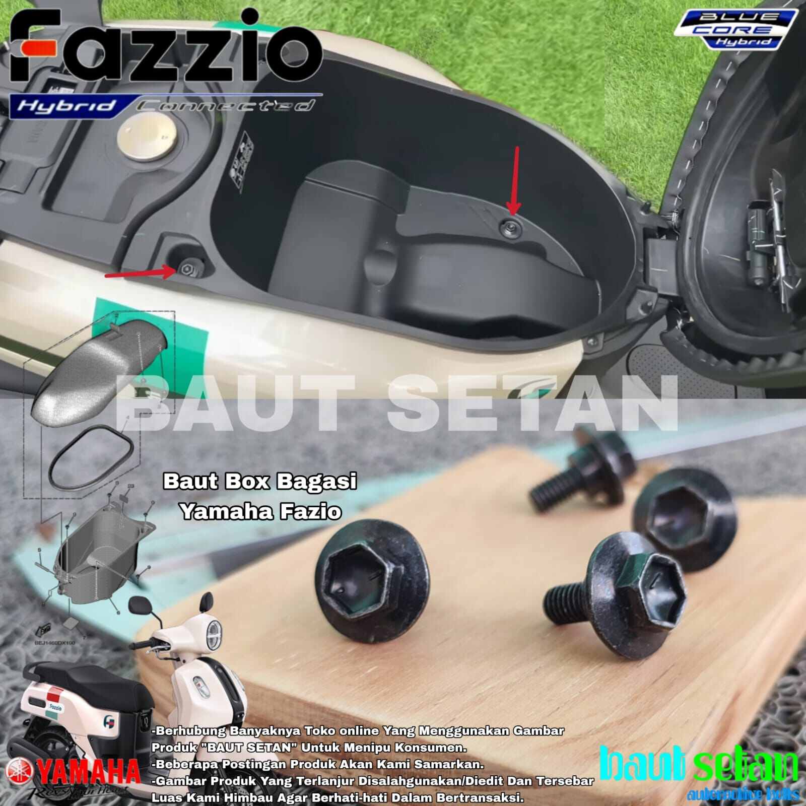 Baut Box Bagasi Yamaha Fazzio | Lazada Indonesia