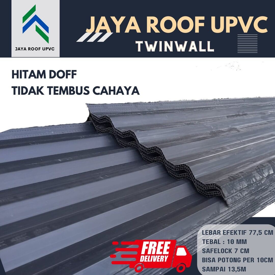 Atap UPVC Hitam Putih Biru Doff JayaRoof - Setara Alderon Holodeck ...
