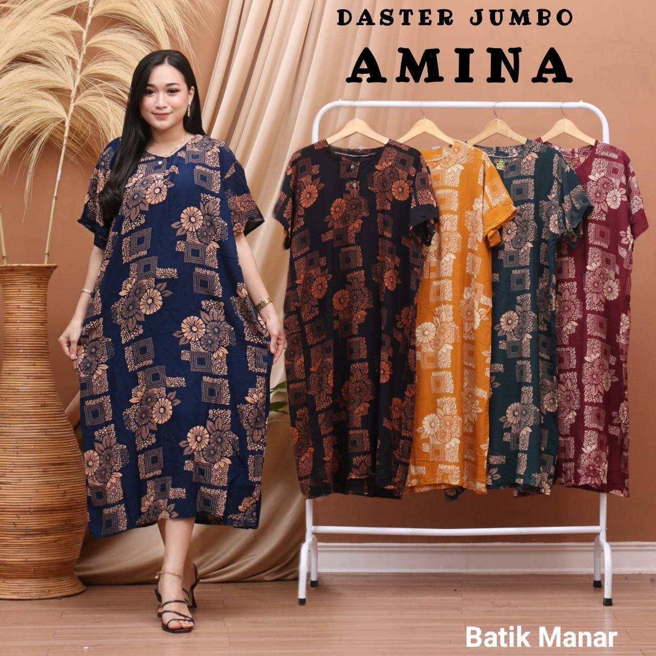 DRESS JUMBO VIRAL AMINA / MINIDRESS KOREAN / DRESS JUMBO WANITA TRENDY ...
