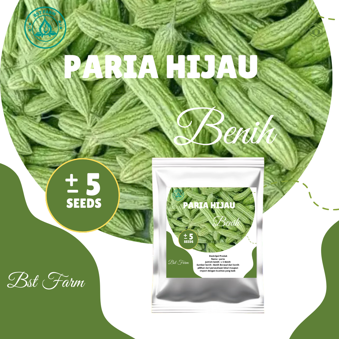 Benih biji paria biji Pare hijau isi 5 biji paria kualitas unggul ...