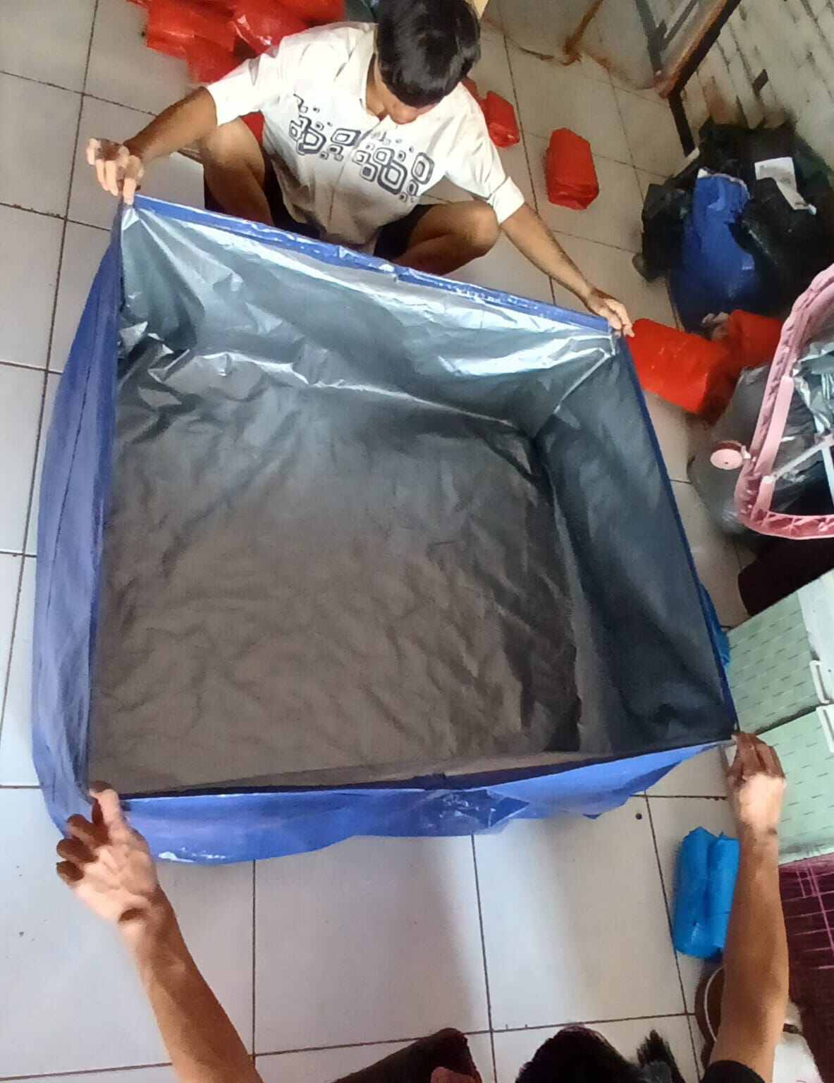 Terpal Kolam Ikan A3 BS Tebel 100x100cm Tinggi 50cm | Lazada Indonesia