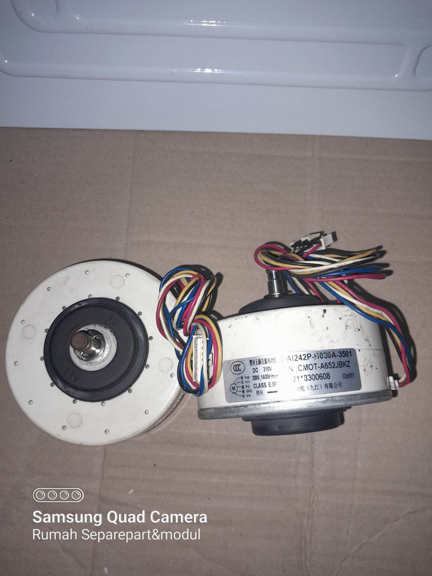 DINAMO MOTOR FAN AC SHARP 2PK R32 TAILAND DA1242P-H030A-350 1 DC310V ...