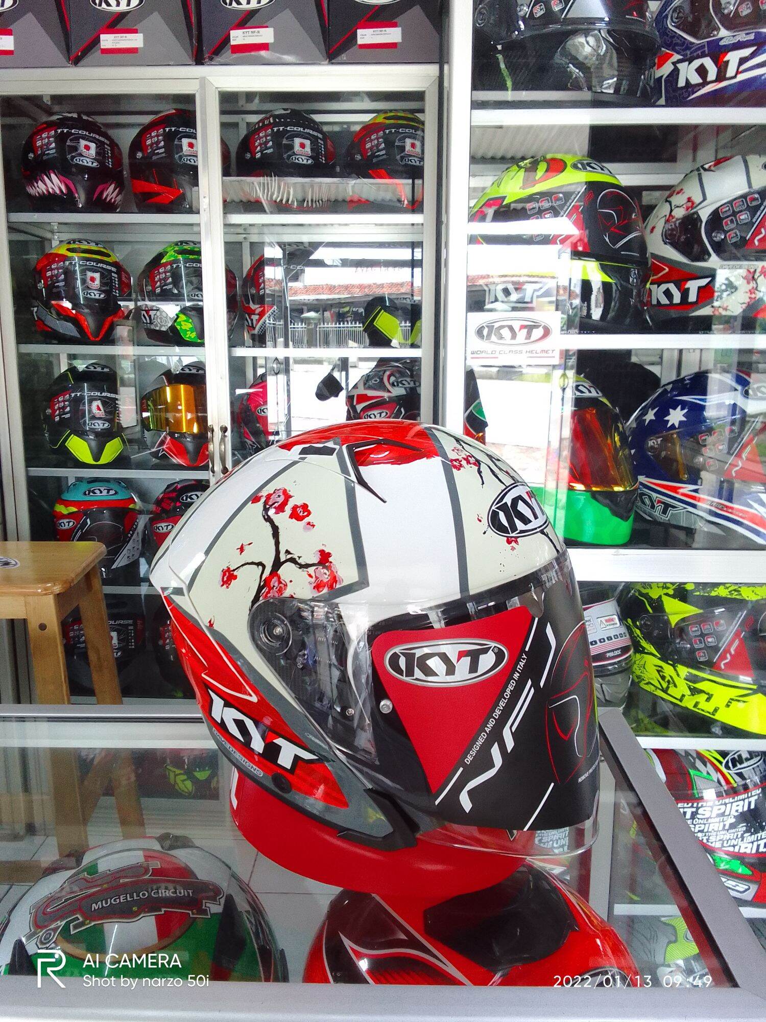Helm Half Face KYT NFJ XAVI SAKURA REPLICA | Lazada Indonesia