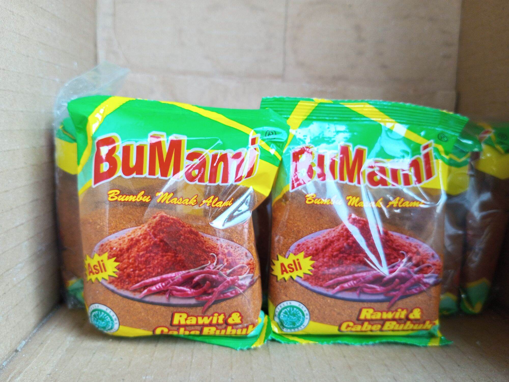 Cabe bubuk merk bumami warna hijau bungkus kecil | Lazada Indonesia