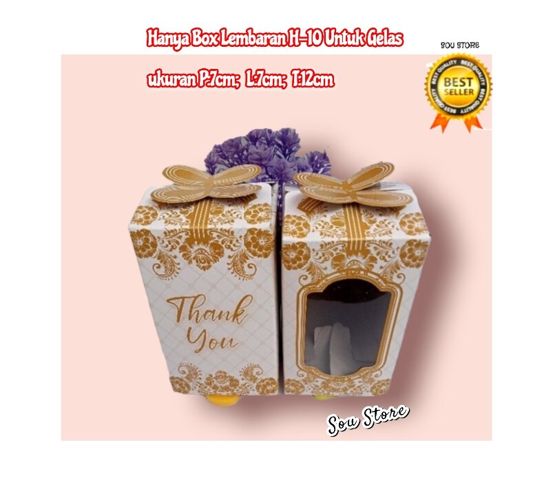 Kemasan 50pcs Box Motif H10 Untuk Souvenir Gelas | Lazada Indonesia