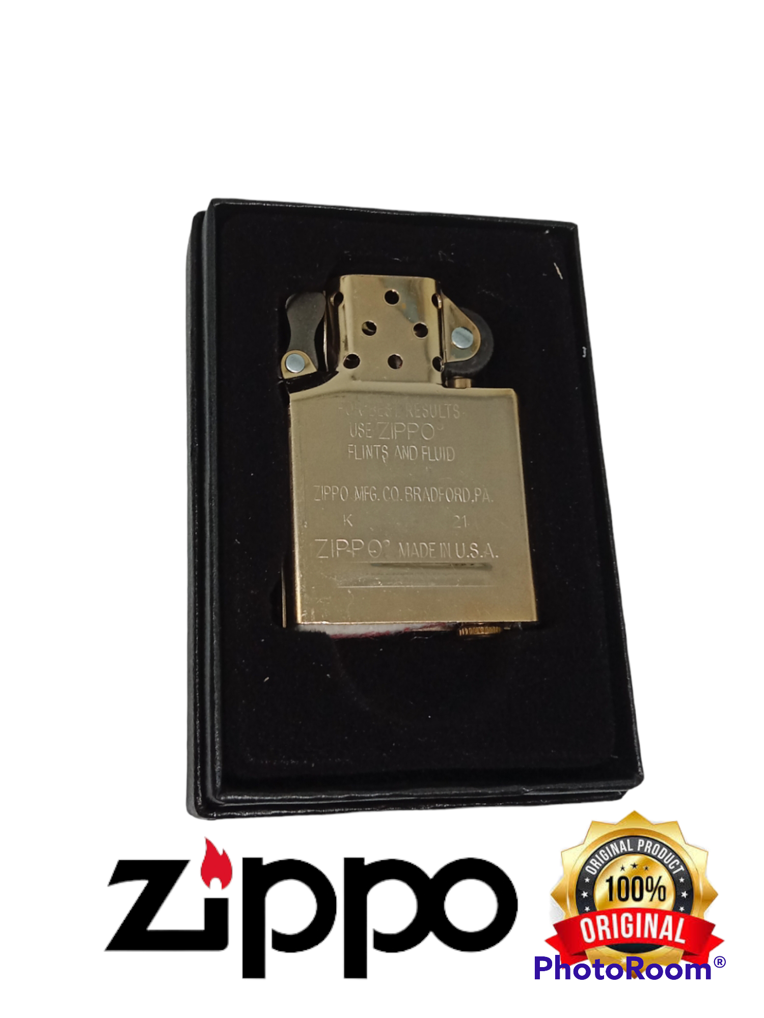 insert zippo original gold + box | Lazada Indonesia