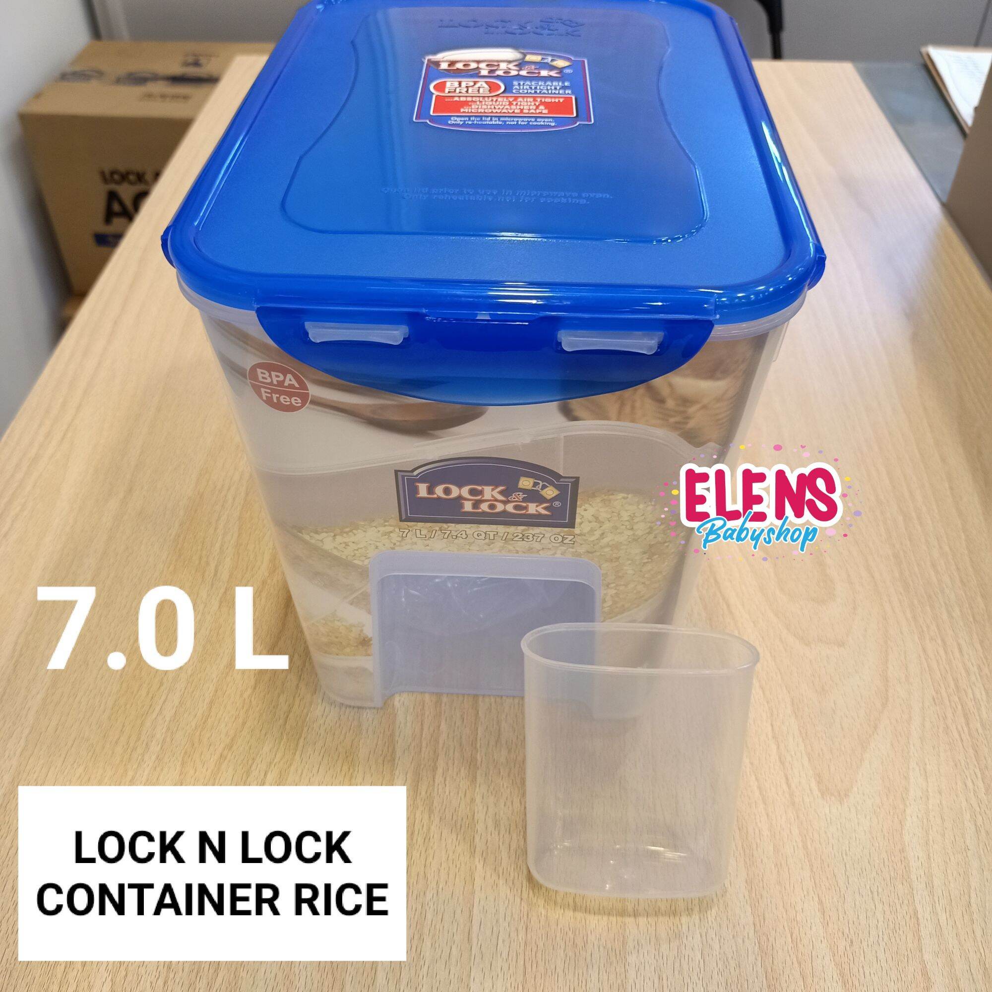 Lock n Lock rice box container beras 5kg / 7L | Lazada Indonesia