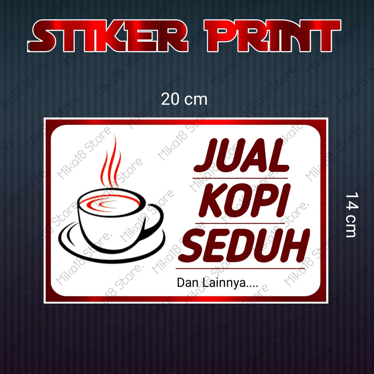 STIKER PRINT JUAL KOPI SEDUH | Lazada Indonesia