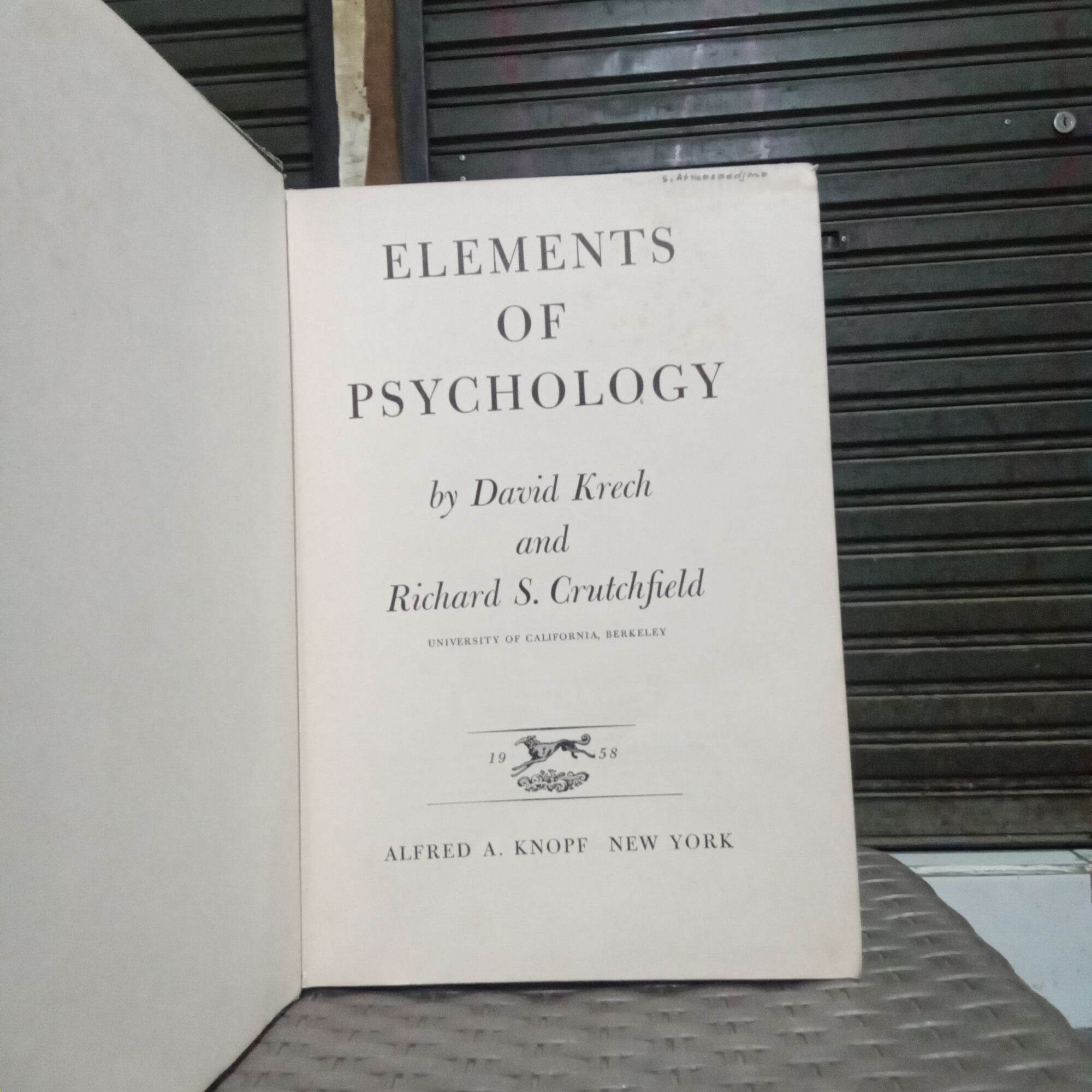 elements of psychology - david krech and richard s crutchfield | Lazada ...