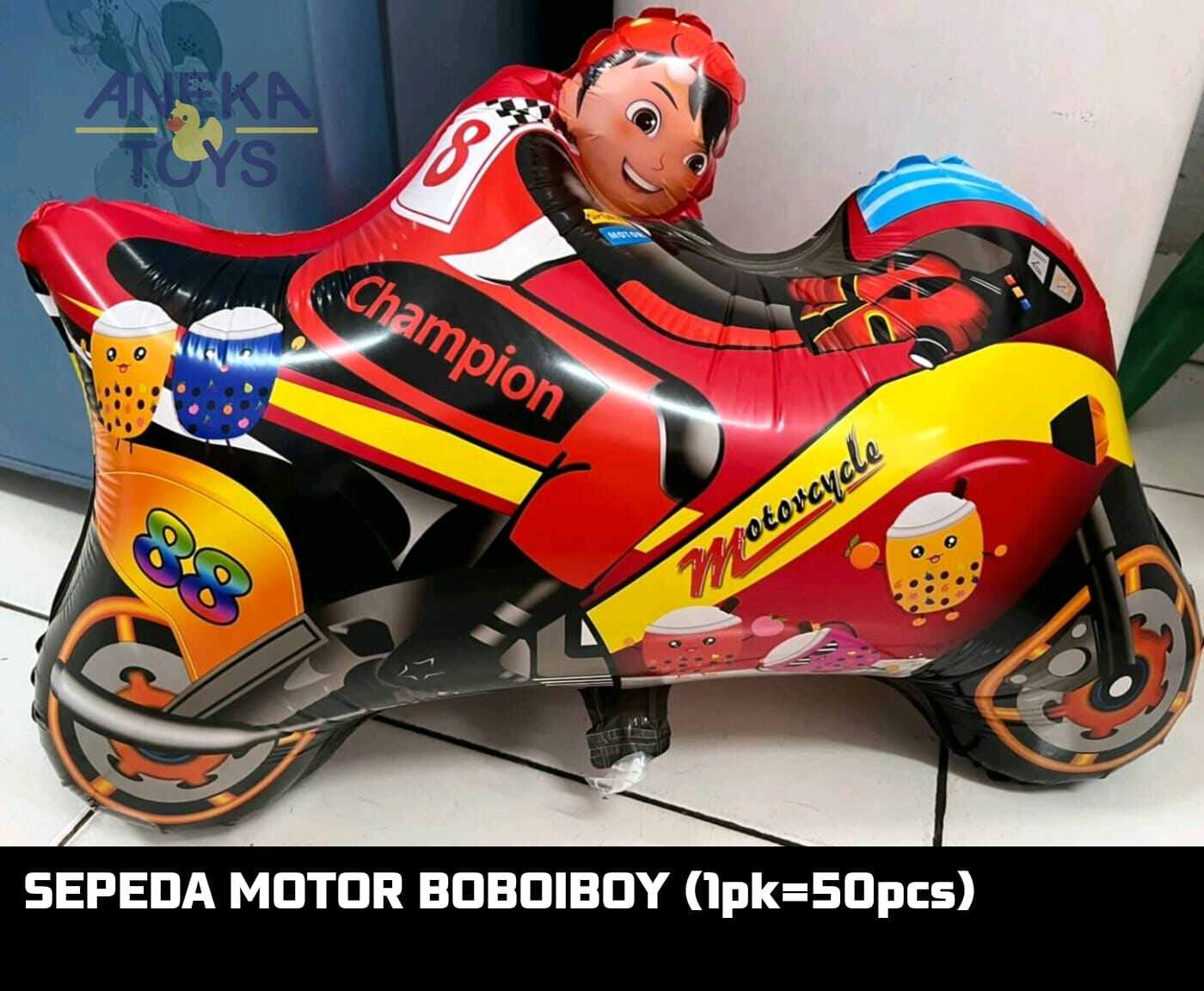 1pack 50pcs Sepeda Motor Boboiboy (Balon Gas/Foil/Terbang/Karakter ...