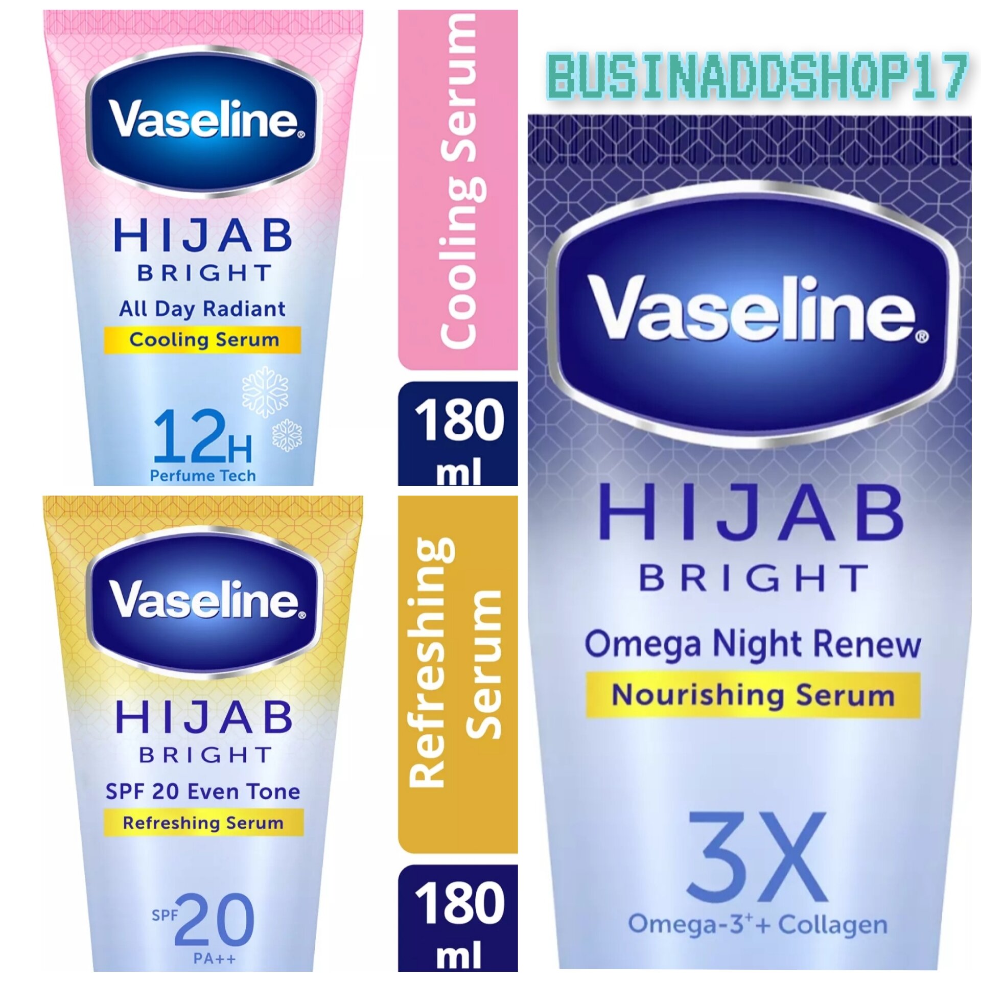 Vaseline Hijab Bright Cooling Refreshing Spf Nourishing Night Serum ...