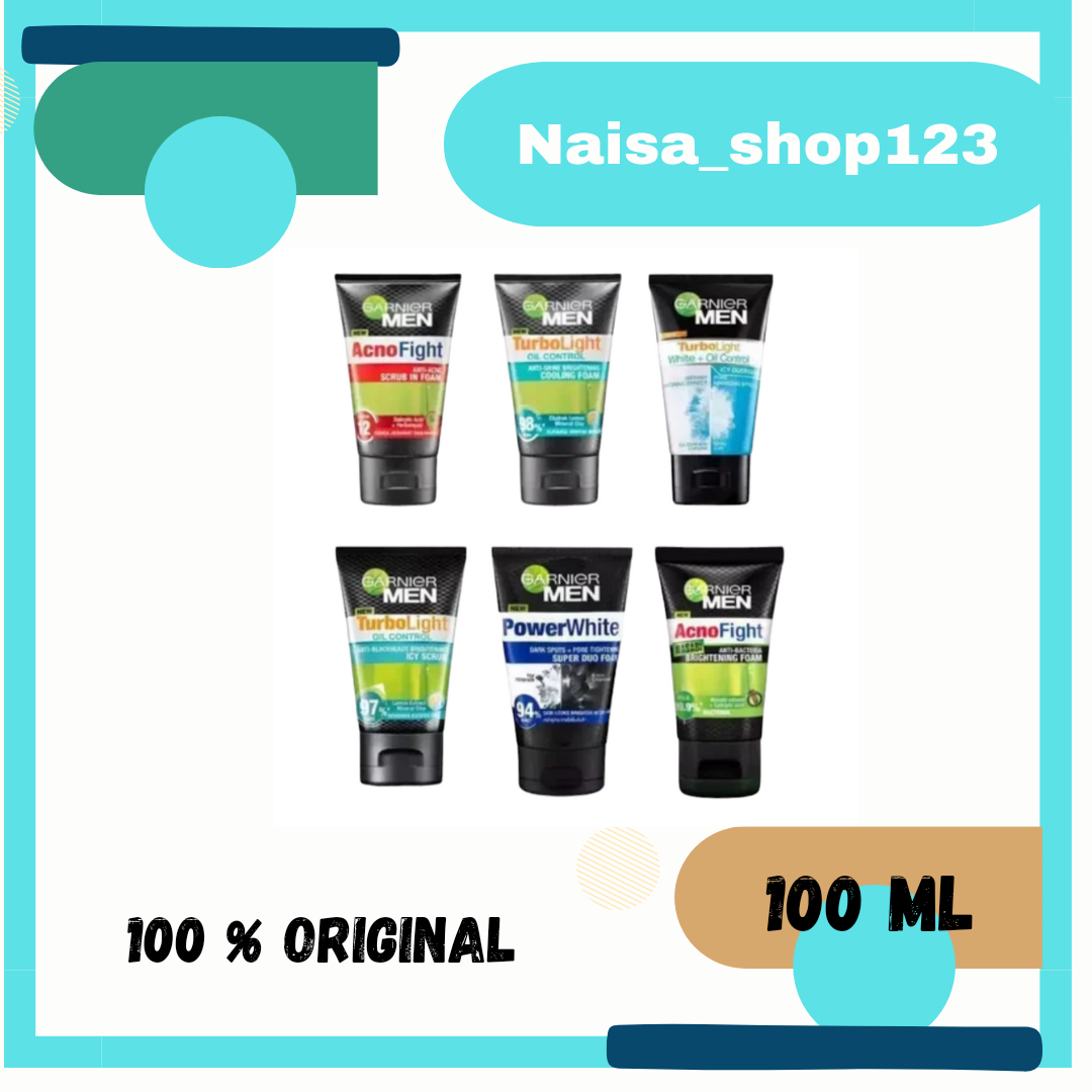 garnier men facial wash 100 ml/ pencuci muka 100 ml/ pembersih muka ...