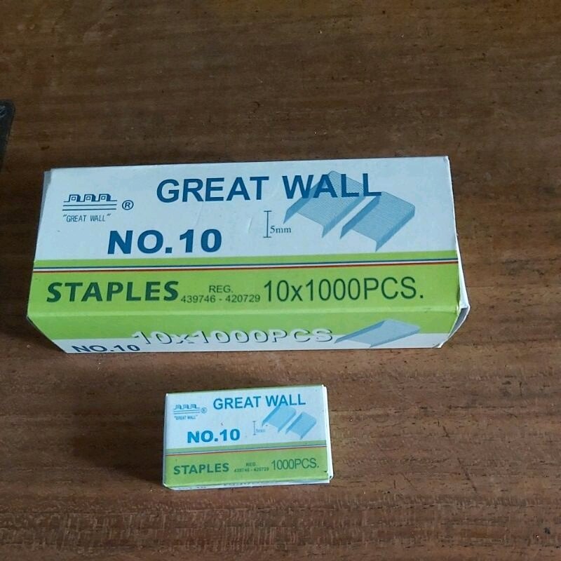 Isi Staples kecil Great Wall no 10 1 kotak kecil | Lazada Indonesia