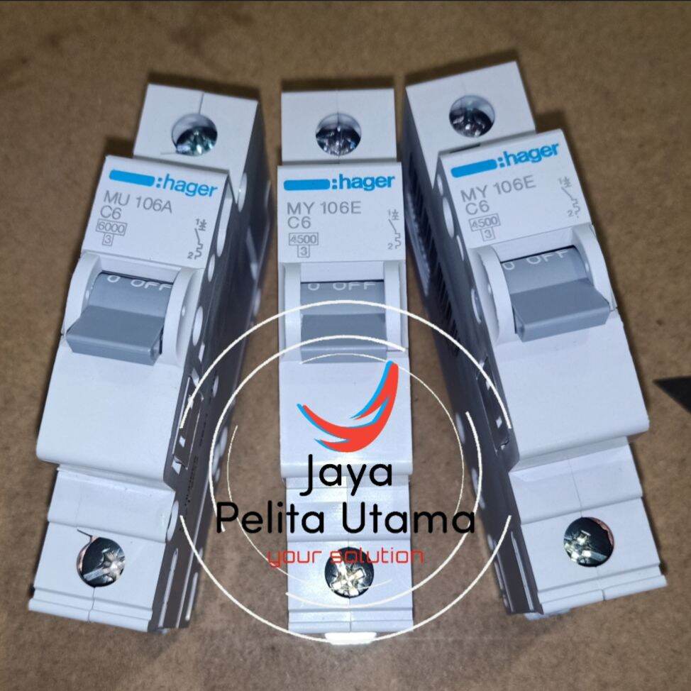 mcb hager 1phase c6-10-16-20a hager | Lazada Indonesia
