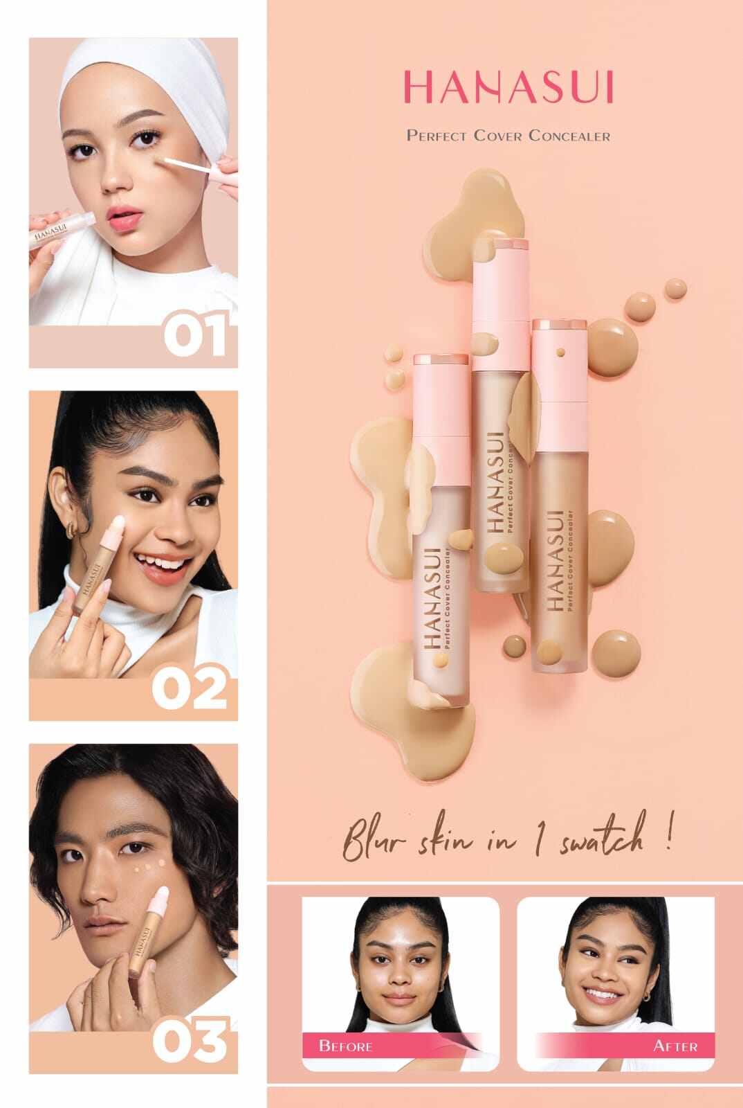 HANASUI PERFECT COVER CONCEALER | Lazada Indonesia
