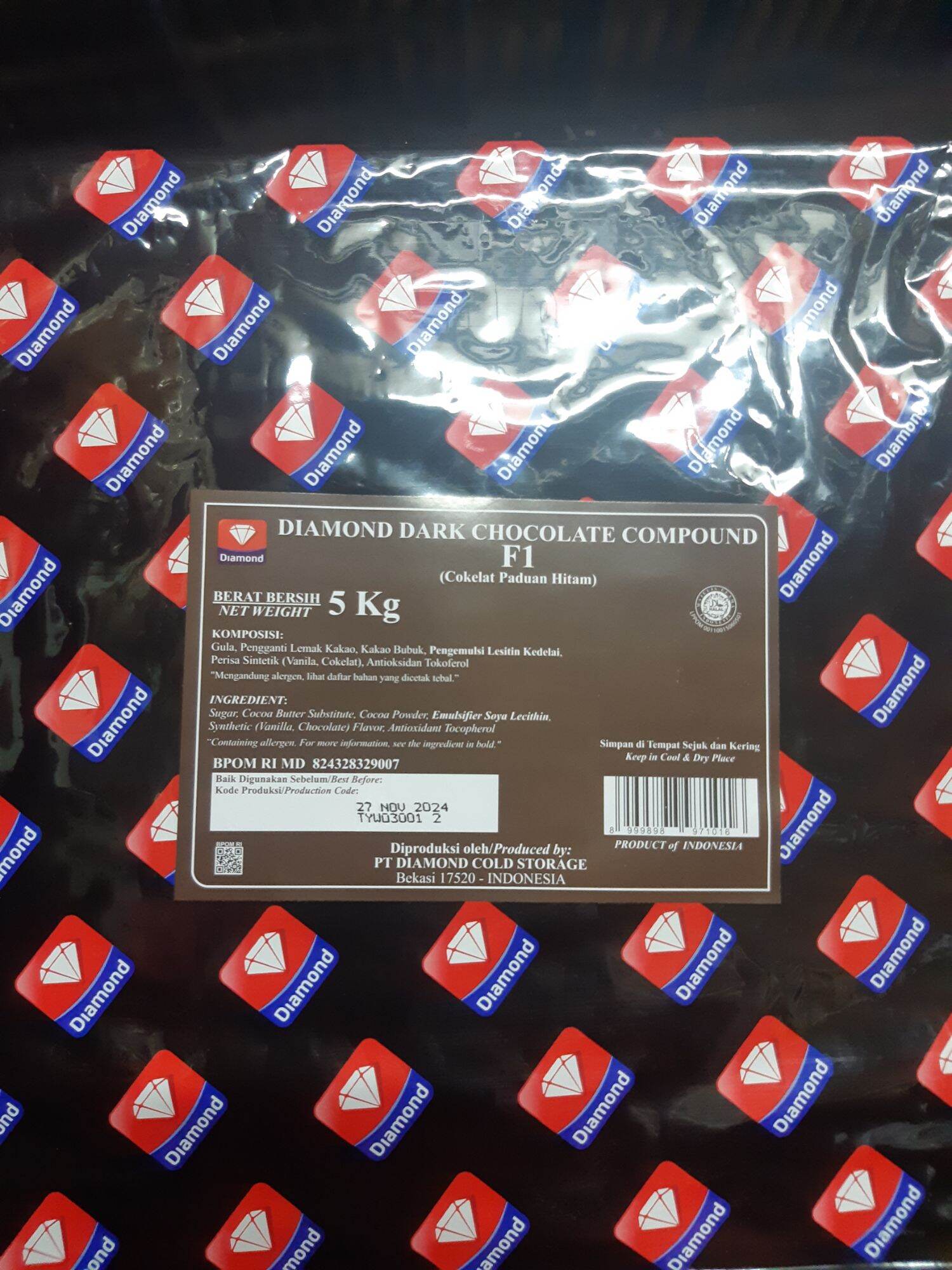 Coklat Dark Compound merk DIAMOND repack 250 gram | Lazada Indonesia
