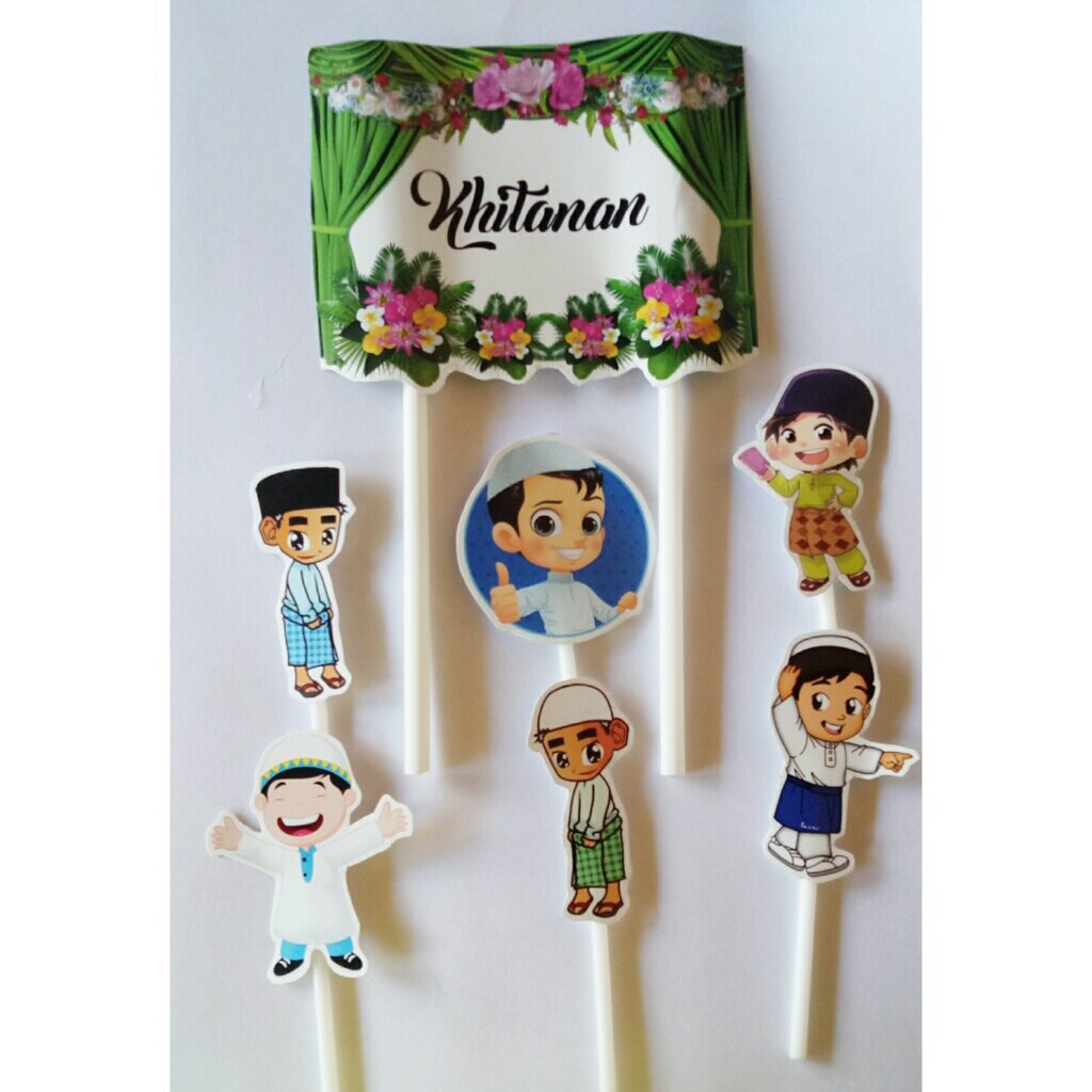 topper toper hiasan tusukan kue cake khitan sunat sunatan khitanan ...