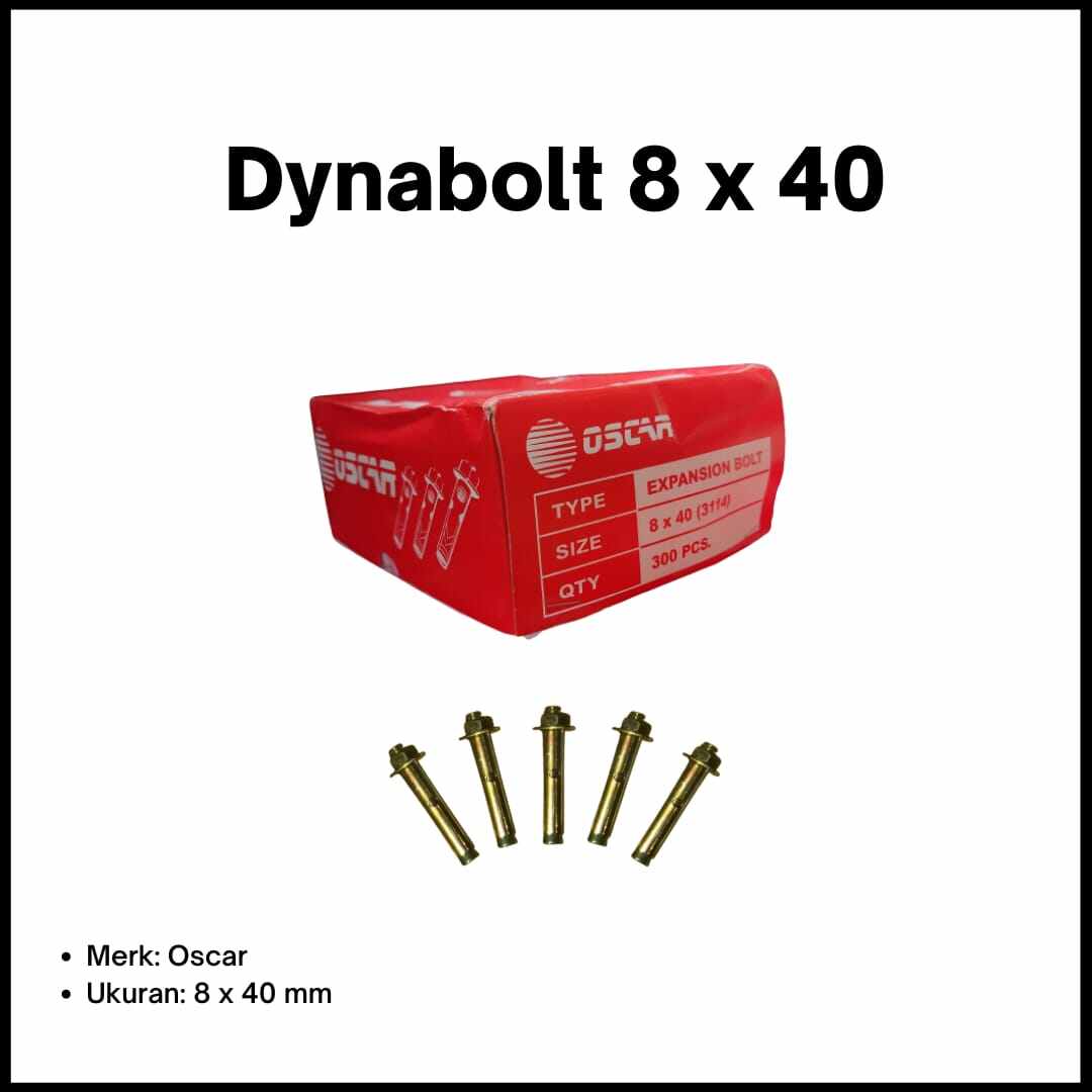 Dynabolt 8 x 40 mm /dinabolt/dinabol/dinabold/BAUT BETON/BAUT SAMBUNG ...