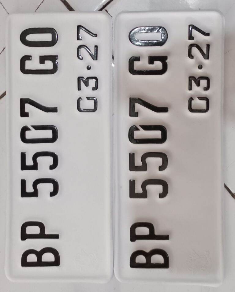 PLAT NOMOR MOTOR STANDAR DAN VARIASI PAKE LOGO timbul sesuai aslinya ...