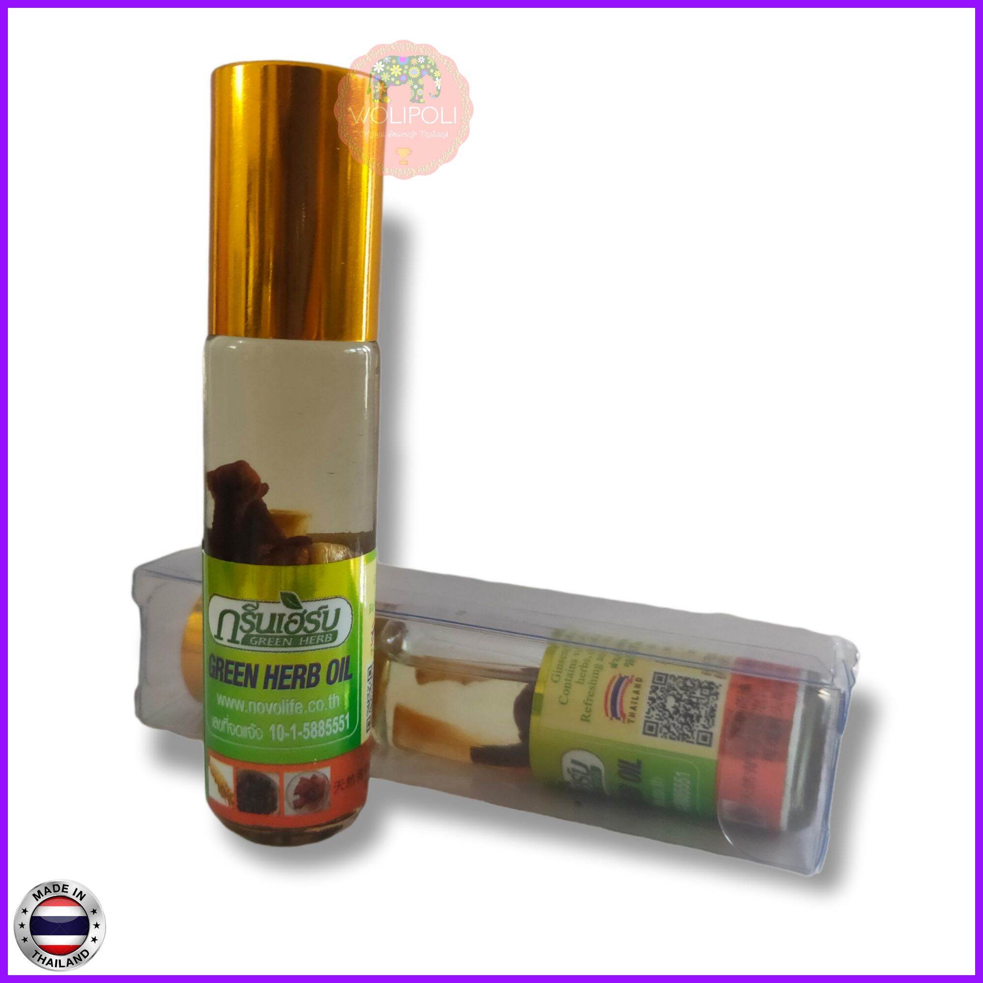 Minyak Angin GREEN HERB OIL THAILAND Akar Ginseng Hangat | Lazada Indonesia