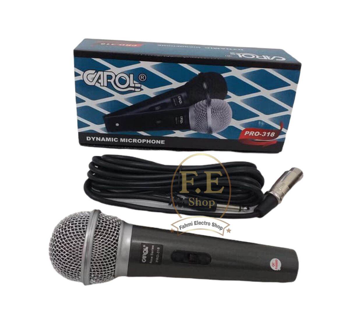 MIC KABEL MIK BERKABEL COLOKAN BESAR CAROL PRO 318 dan VISERO VMP-01 ...