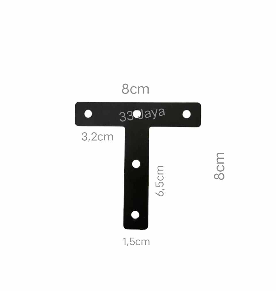 Sambungan T Plat Siku HITAM 8 x 8 cm - Konektor/Connector | Lazada ...