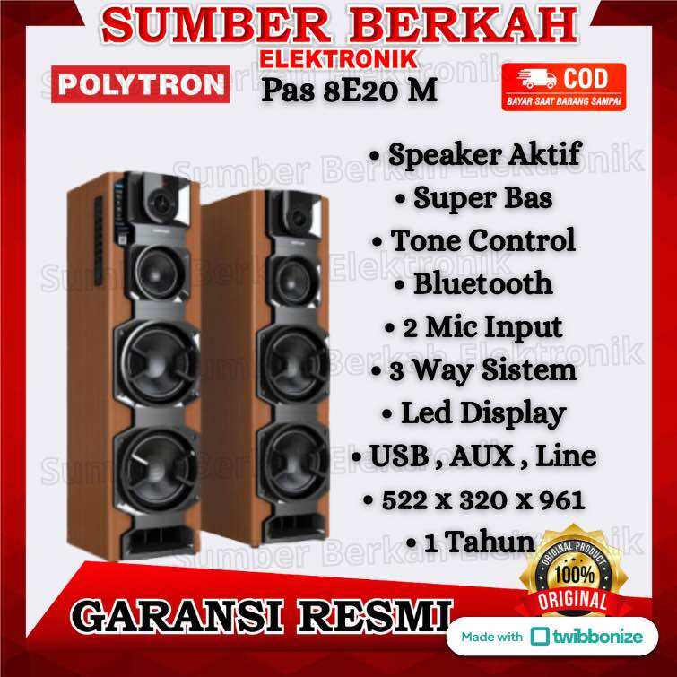 speaker aktif polytron pas 8E20 M bluetooth promo | Lazada Indonesia