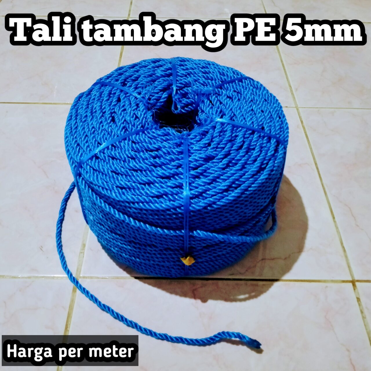 Tali tambang PE ukuran 5 mm harga per meter | Lazada Indonesia