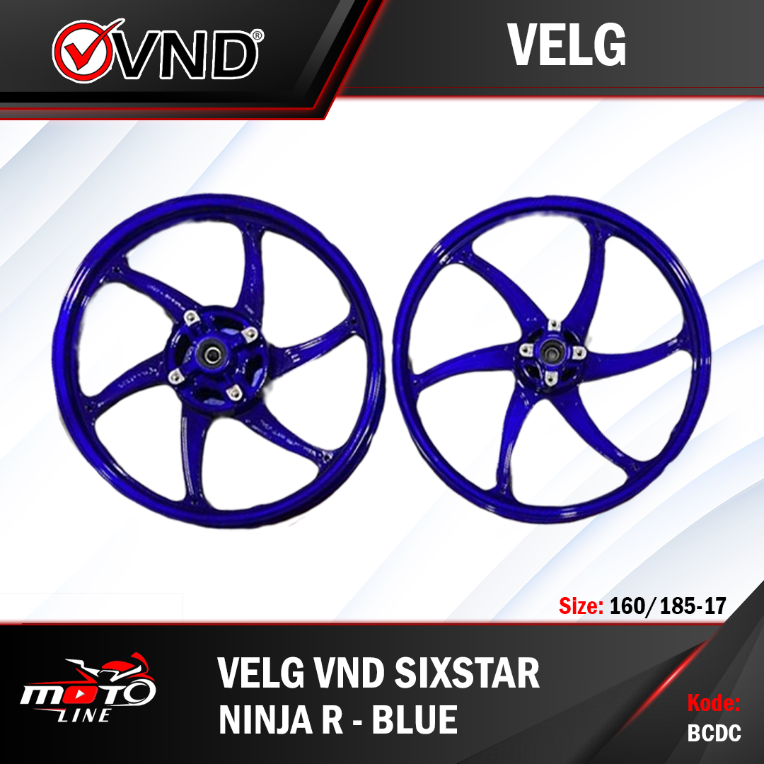 VELG VND SIX STAR NINJA R 160-185 RING 17 BIRU | Lazada Indonesia
