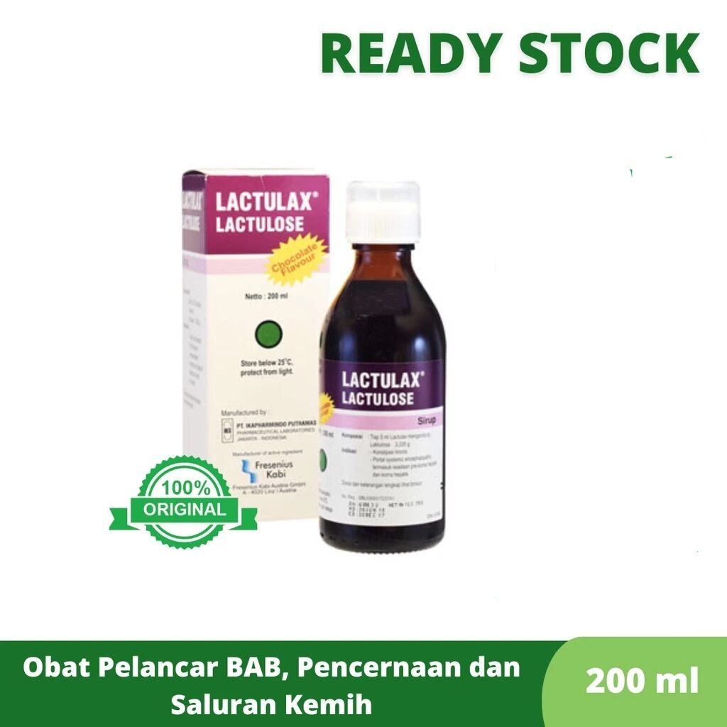 Lactulax lactulose syrup besar 200ml / lactulax sirup obat pencernaan ...